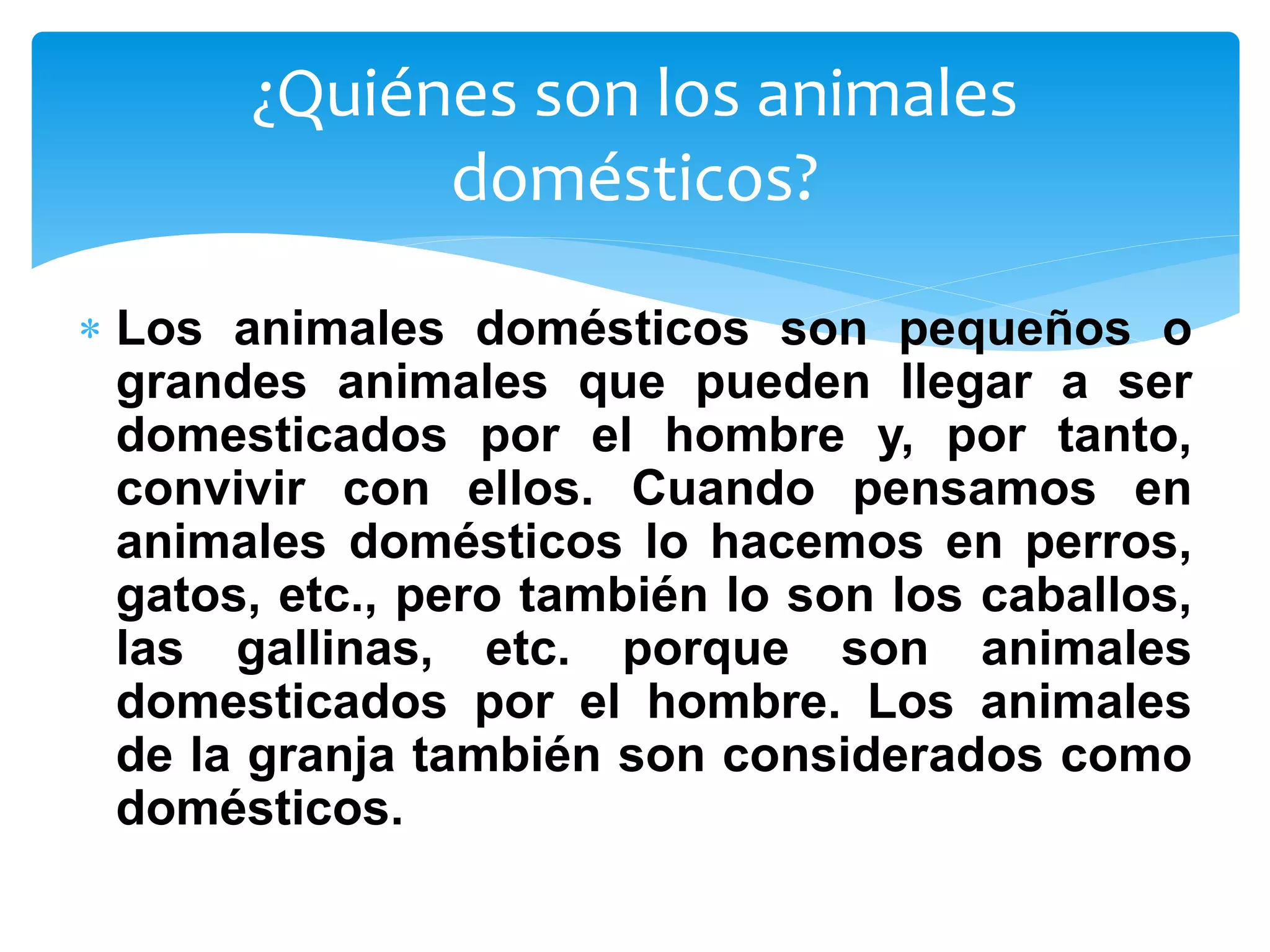 Los animales domesticos slideshare | PPT
