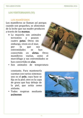 Tema: "Los animales" | PDF
