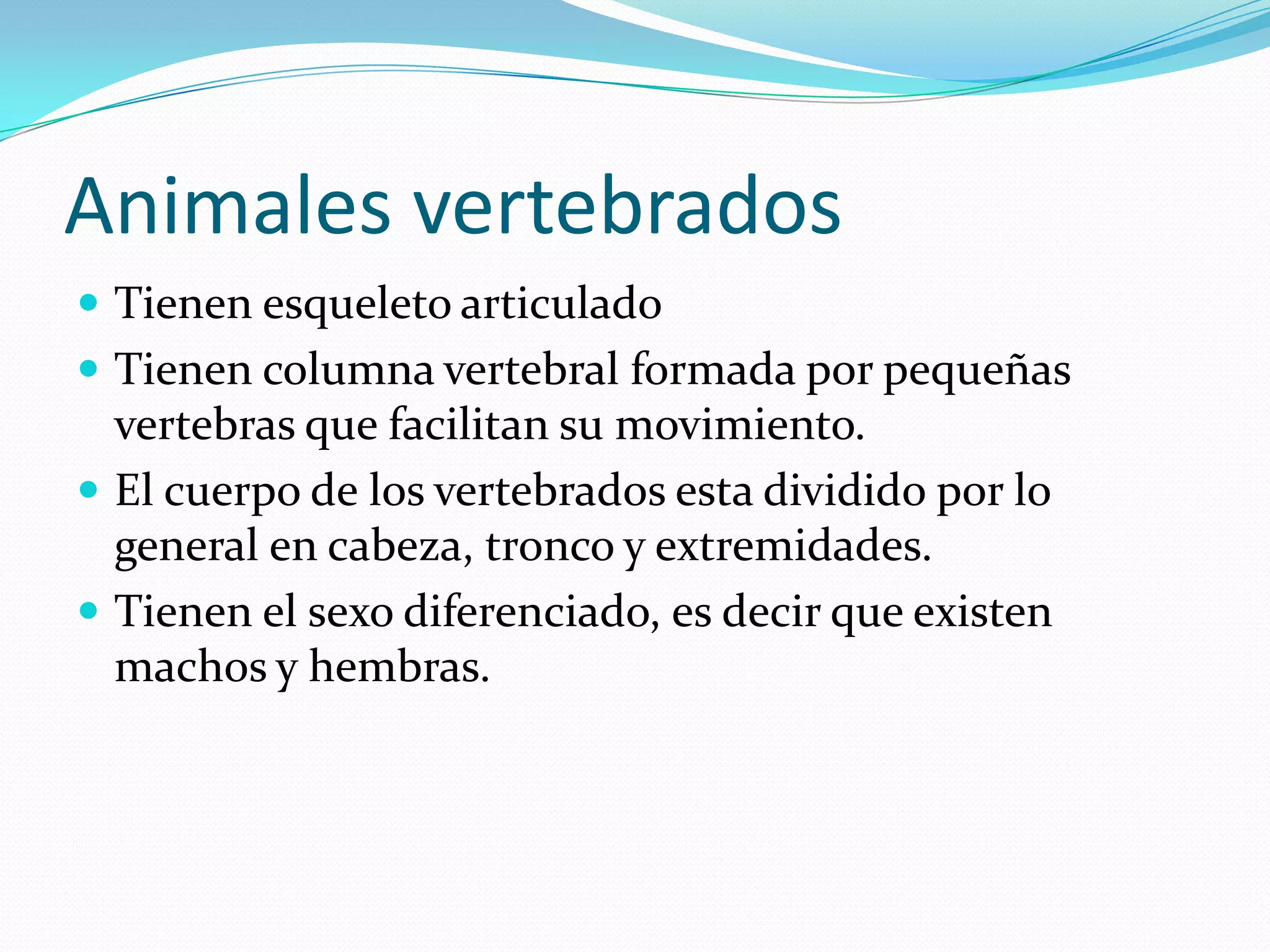 Los animales vertebrados | PPT
