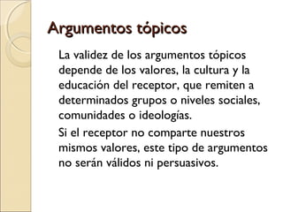 Los argumentos | PPT