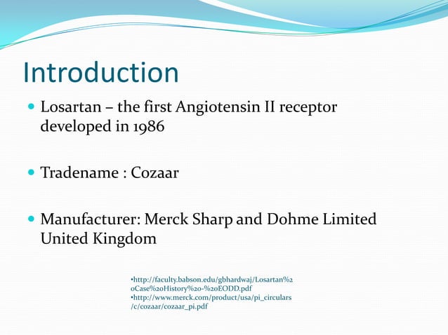 Losartan simple presentation | PPTX