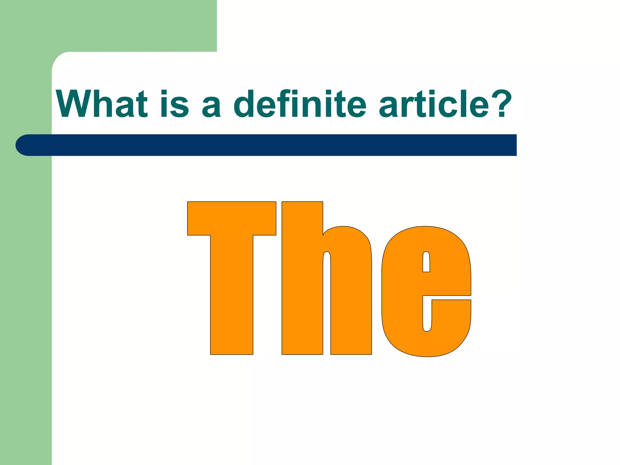 Los articulos definidos | PPTX