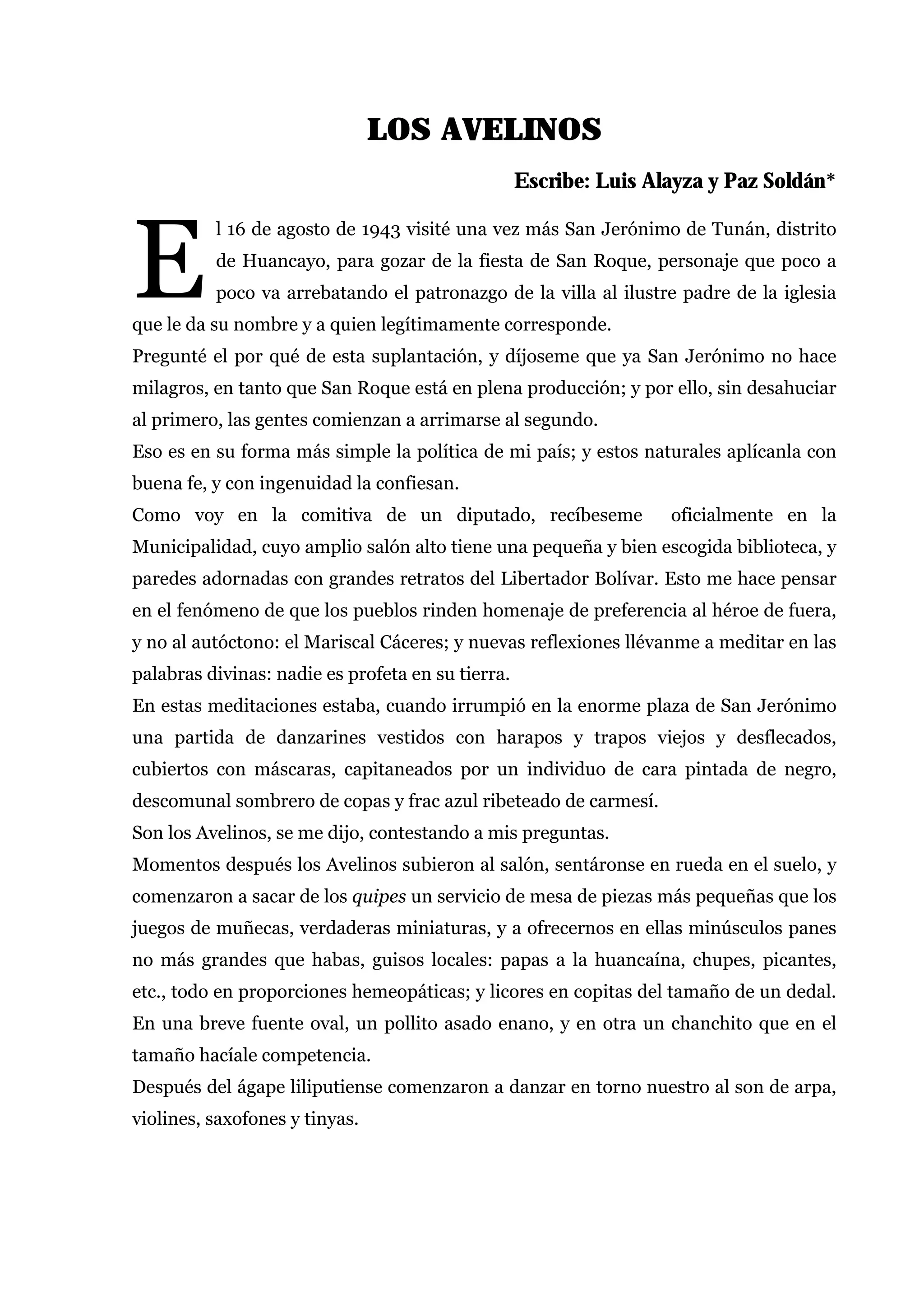 Los avelinos | PDF