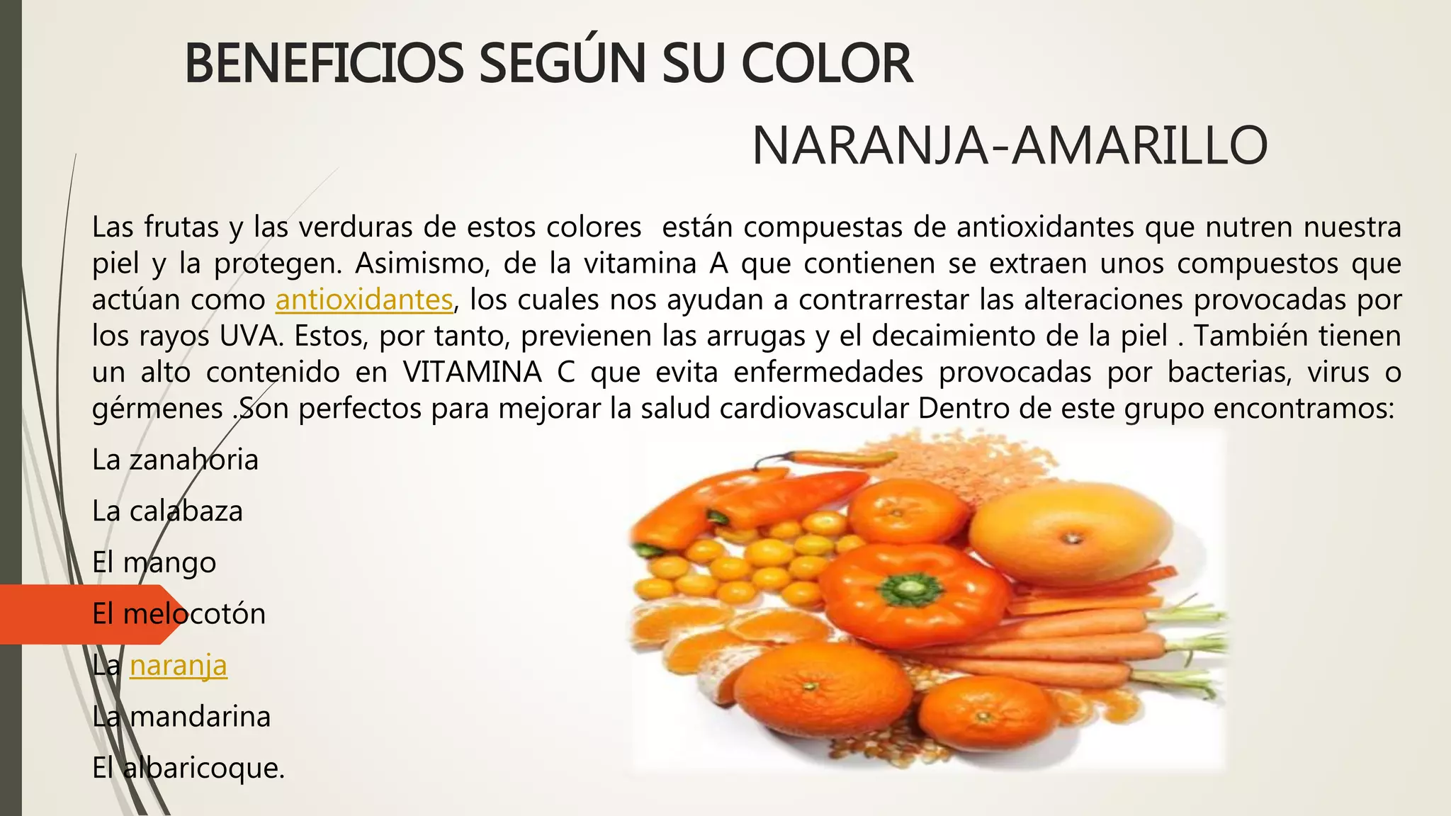 Los beneficios de consumir frutas y verduras | PPTX