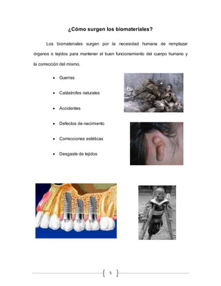 Los biomateriales | DOCX