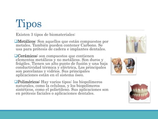 Los biomateriales. | PPTX