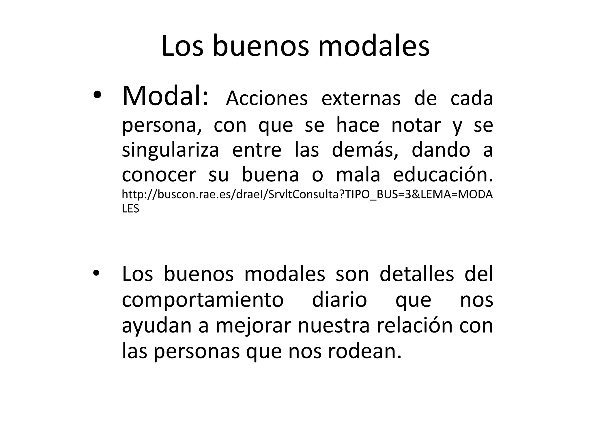 Los buenos modales | PPTX