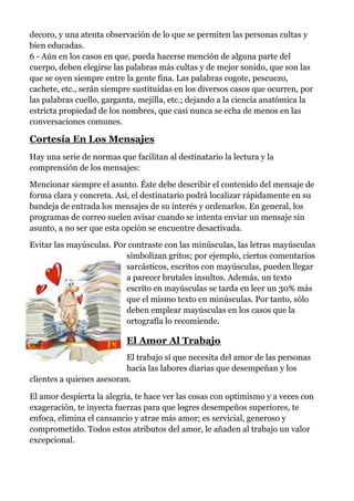 Los buenos modales y la cortesía | DOCX