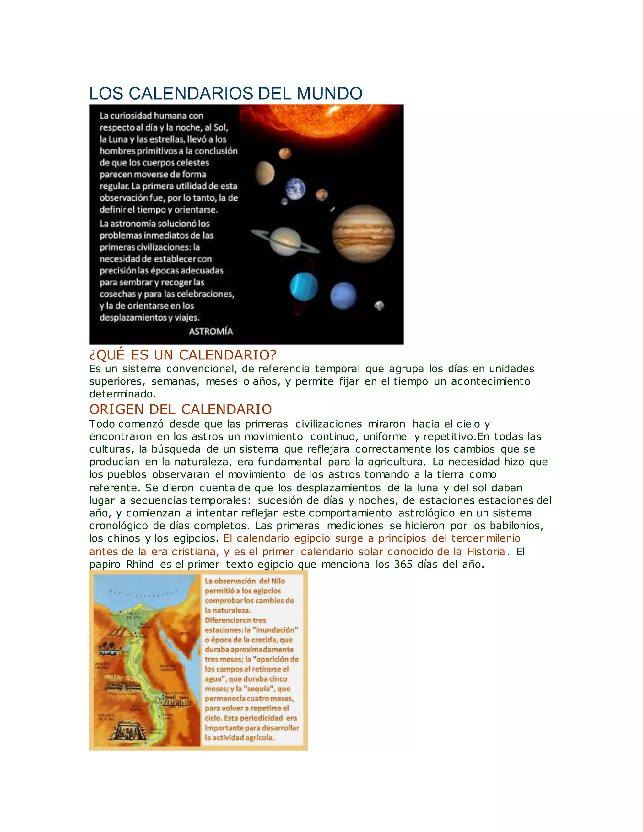Los calendarios del mundo | PDF | Descarga Gratuita