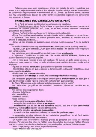 Los castellanos del perú | DOCX