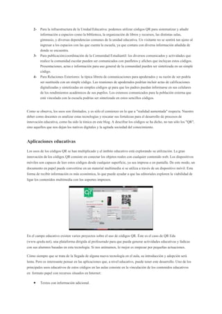 Los códigos qr aplicados a la educación | DOCX