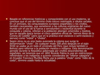 Los cholos | PPT