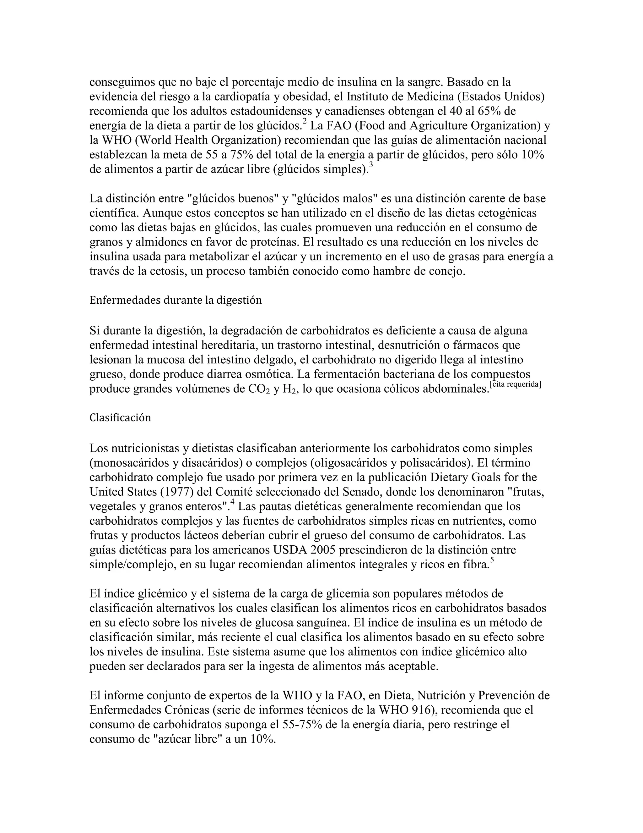 Los chonps y los carbohidratos | PDF