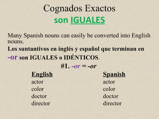 Los Cognados | PPT