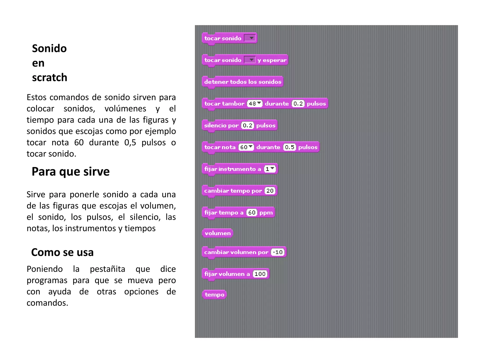 Los comandos de scratch | PPTX