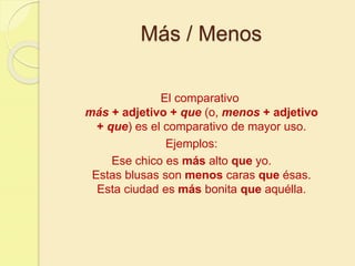 Los comparativos | PPTX