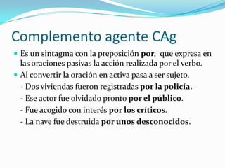 Los complementos del sintagma verbal | PPTX