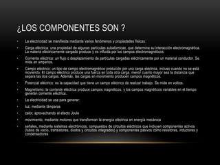 Los componentes de la electricidad | PPTX