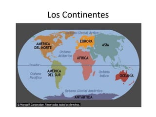 Los continentes | PPTX