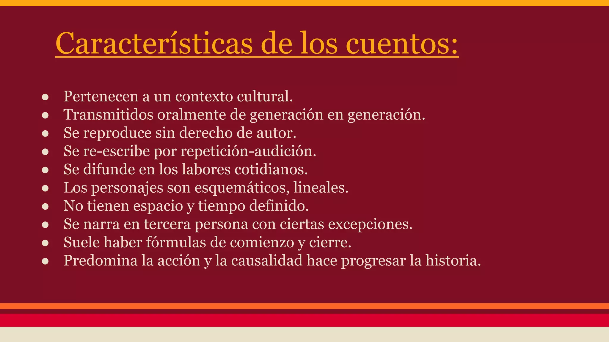 Los cuentos tradicionales | PPTX
