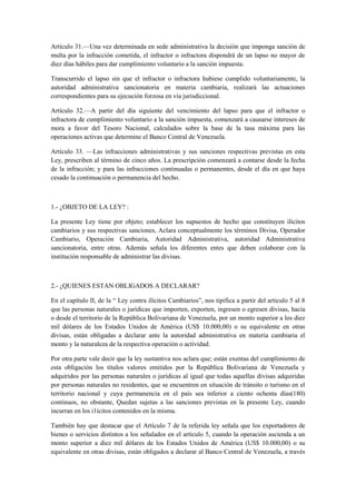Los delitos cambiarios | DOCX