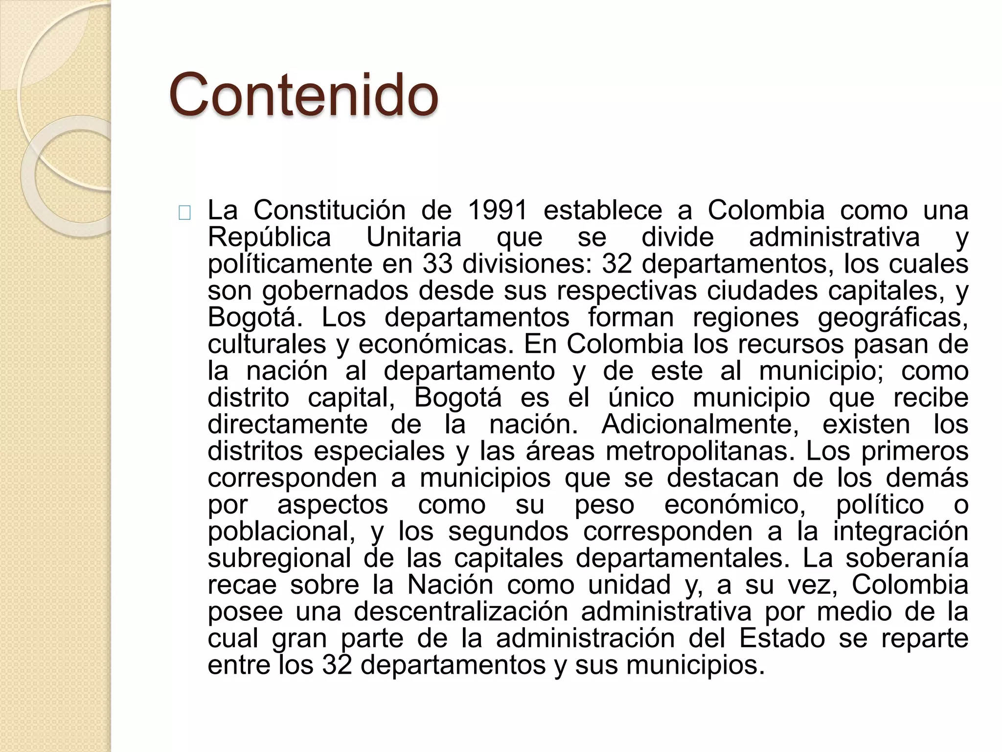 Los departamentos de colombia | PPTX