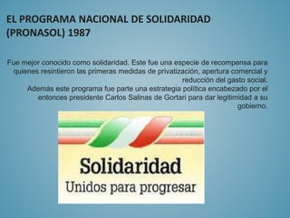Programas del modelo neoliberal | PPTX