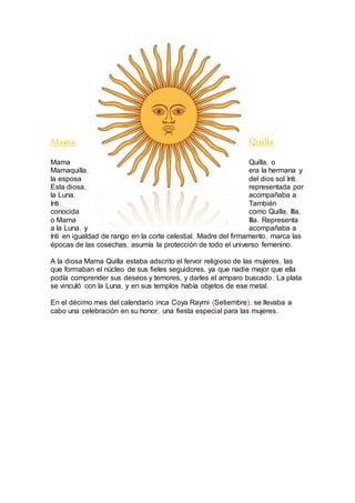 Los dioses de los incas | DOCX