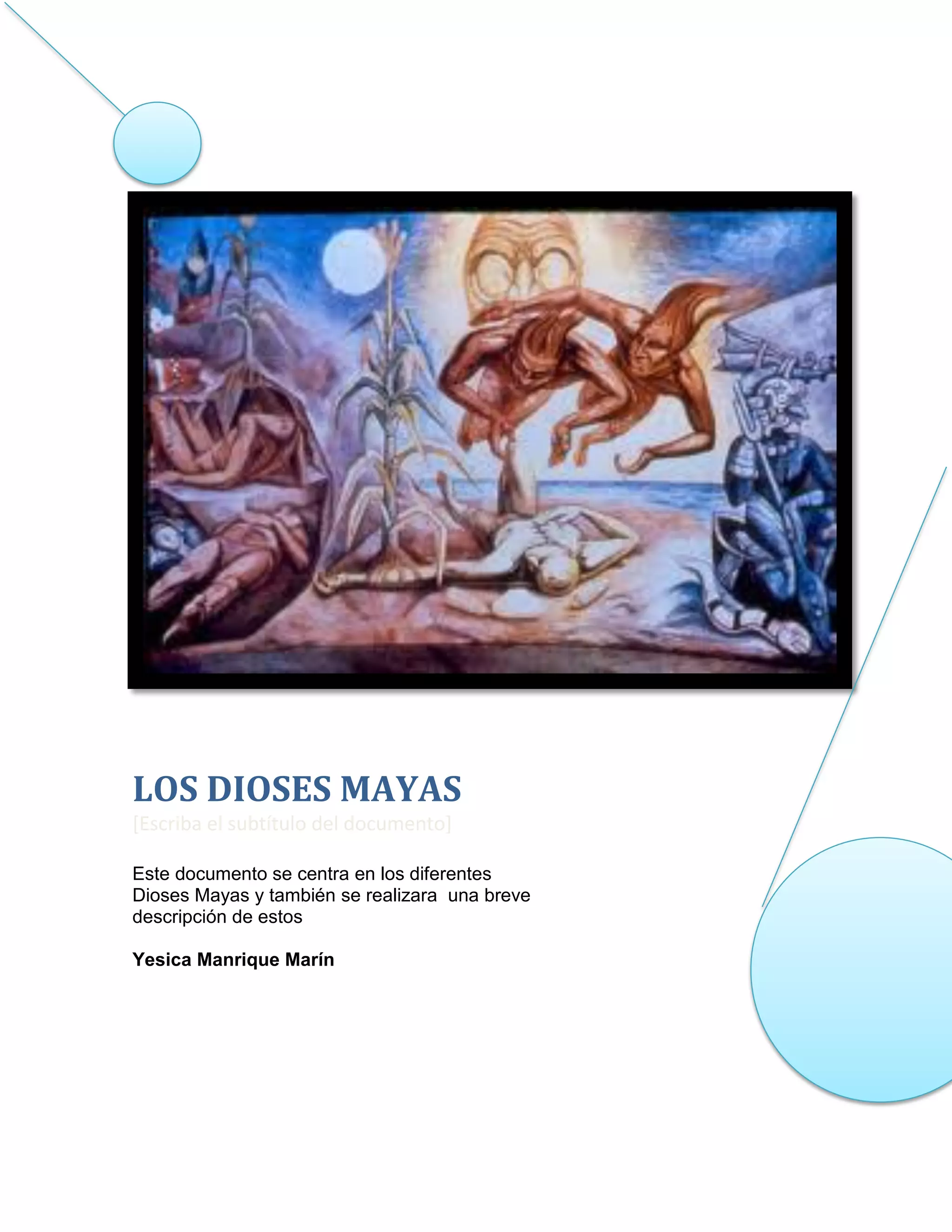 Dioses Mayas Y Su Significado Dioses Prehispánicos