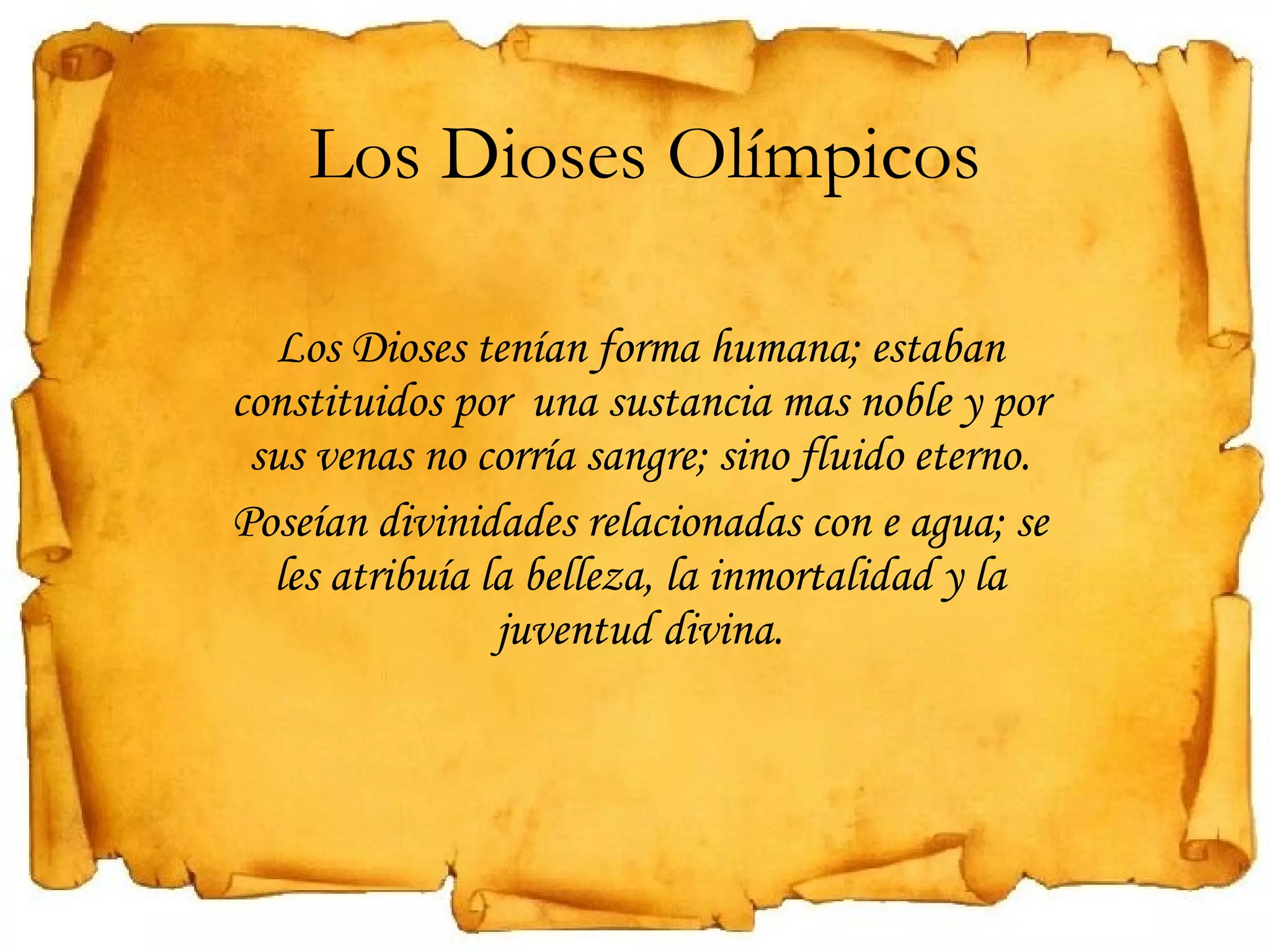 Los dioses Mitológicos. | PPT