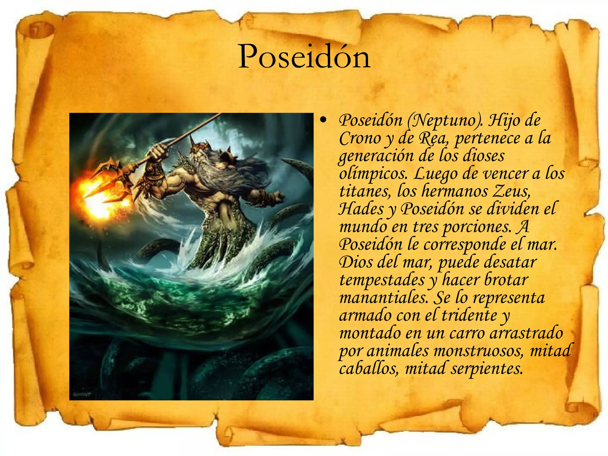 Los dioses Mitológicos. | PPT