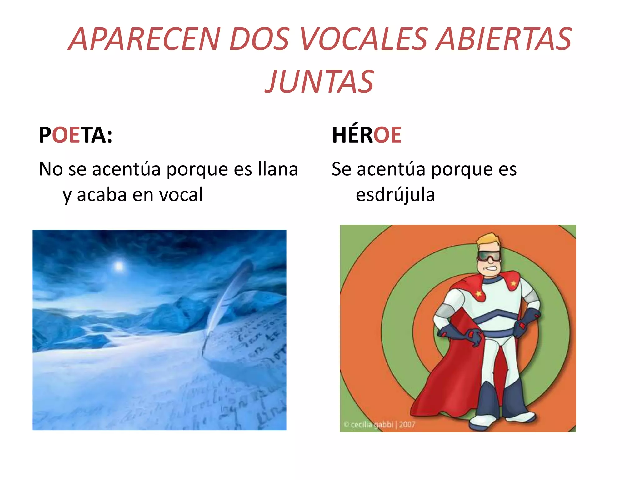 Los diptongos y los hiatos | PPTX