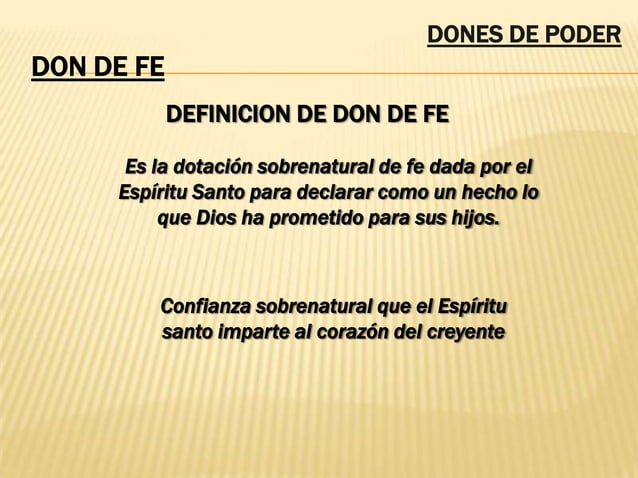 Los Dones del Espiritu Santo | PPTX