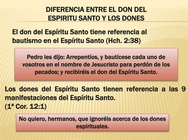 Los Dones del Espiritu Santo | PPTX