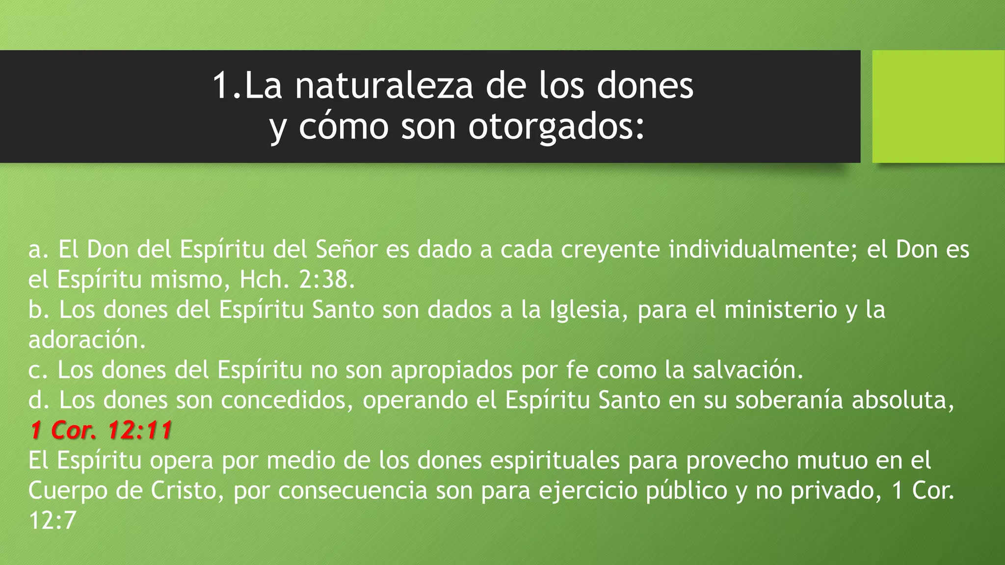 Los dones del espiritu | PPTX