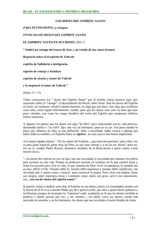 Los dones del espíritu santo | PDF
