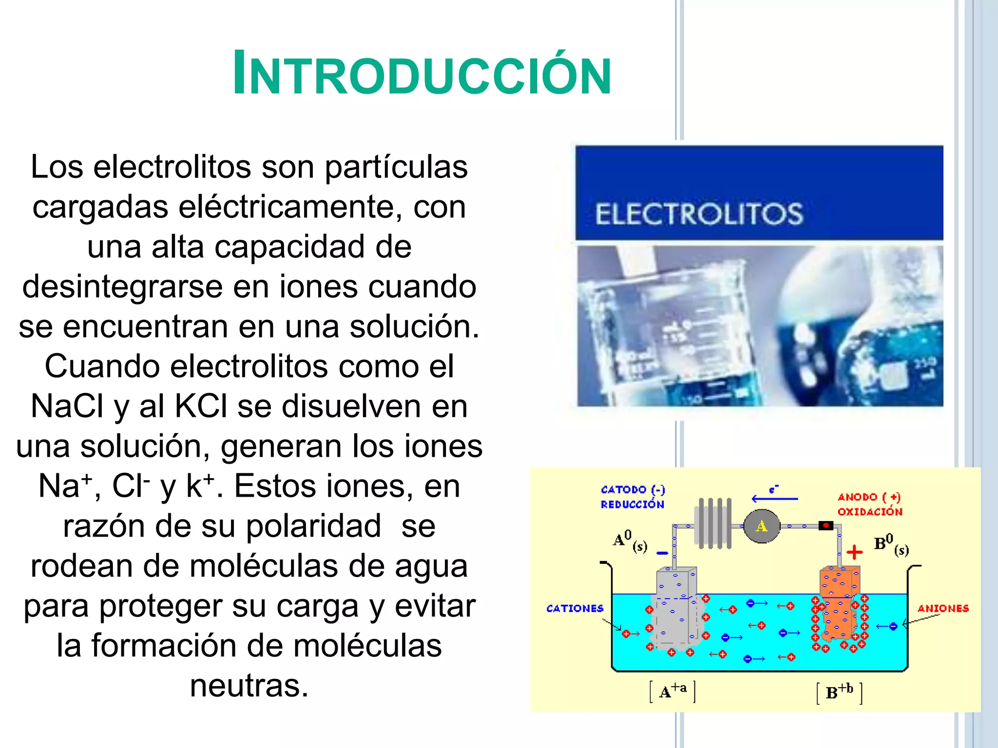 Los electrolitos en el organismo, importancia y alteraciones (1) | PPTX