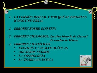 Los errores de Einstein | PPT