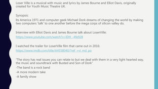 YEAR 13 MUSICAL THEATRE PRODUCTION | PPTX