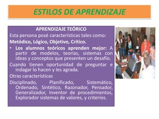 Los estilos de_aprendizaje y su relacion con las Tics y la educacion.Freddi Muñoz | PPTX