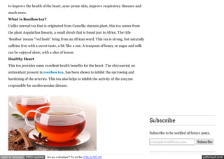 All About Rooibos Tea And Its Health Benefits | PPT