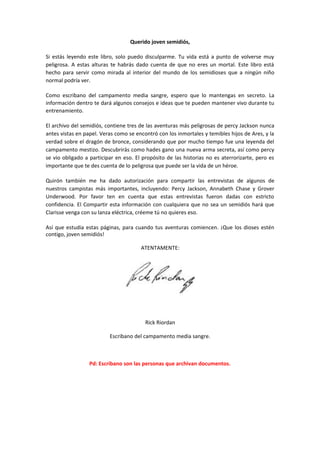 Los expedientes del semidios | PDF