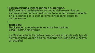 Los extranjerismos | PPTX