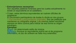 Los extranjerismos | PPTX