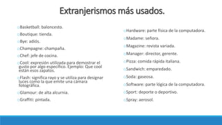 Los extranjerismos | PPTX