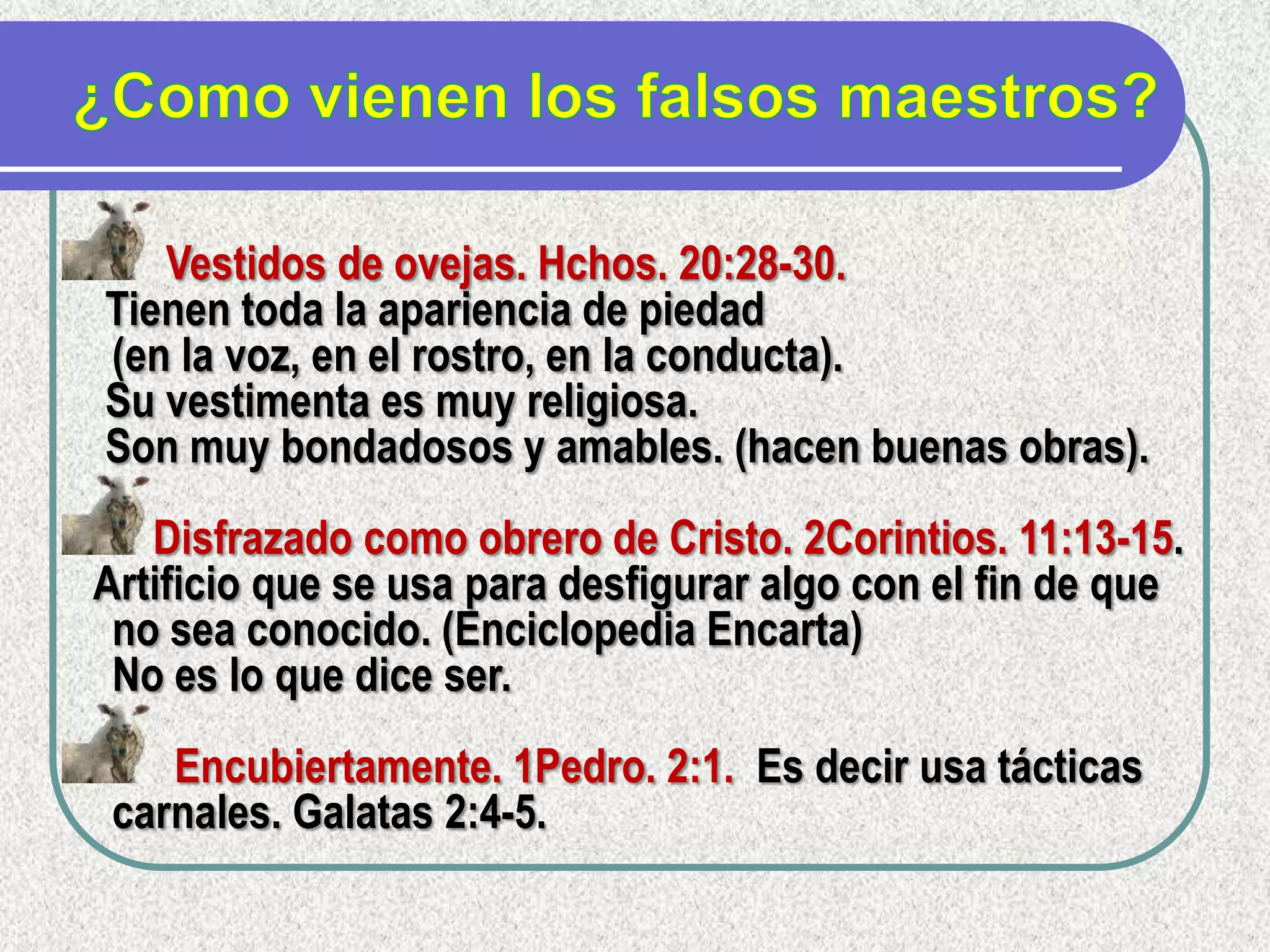 LOS FALSOS MAESTROS | PPTX