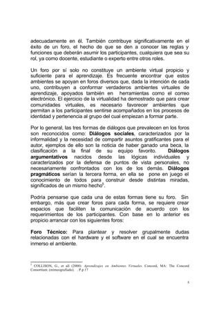 Los foros virtuales como estrategia de aprendizaje | PDF