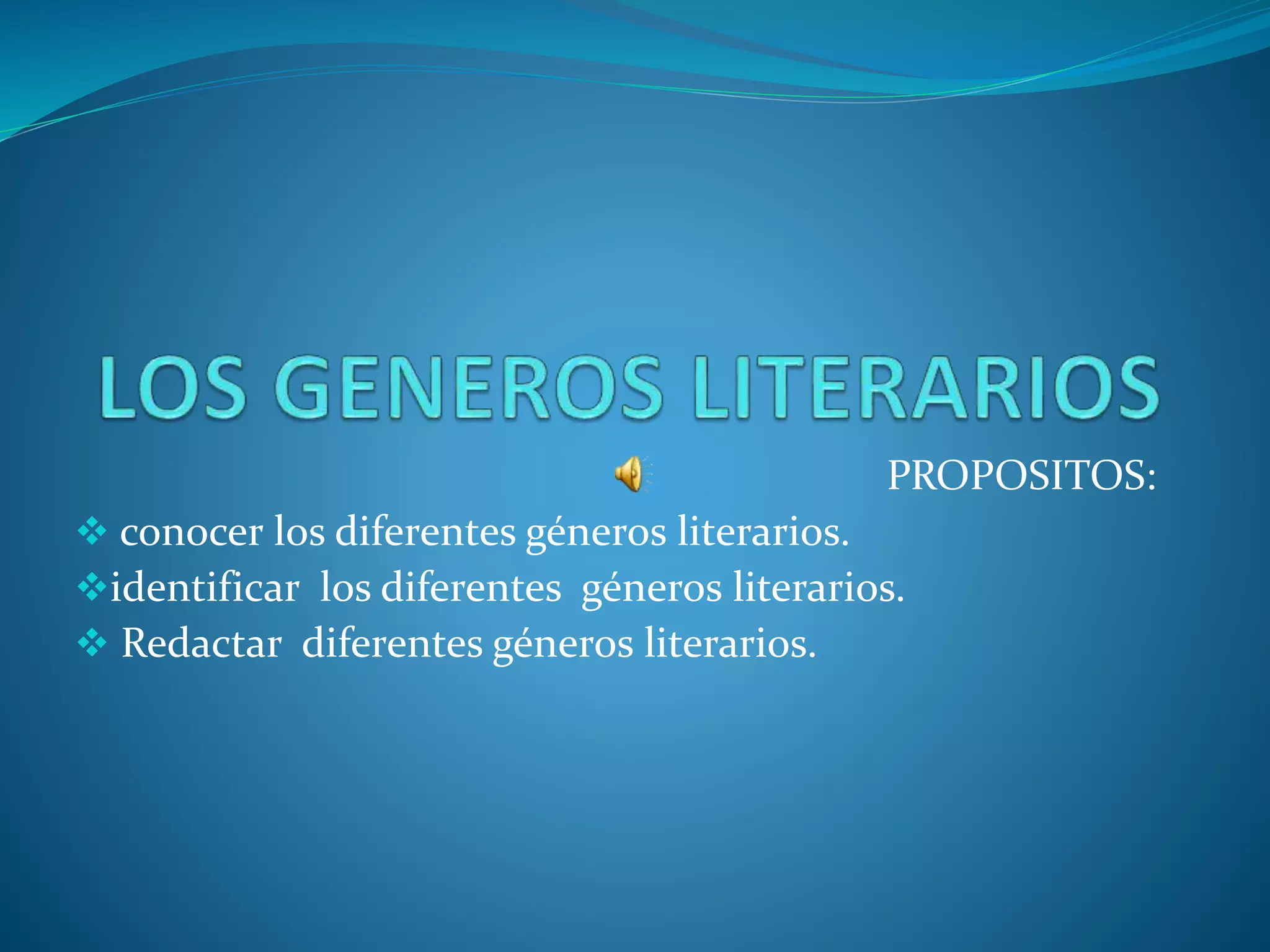 Los Generos Literarios | PPTX