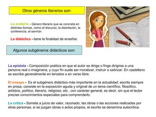 Los géneros literarios | PPT