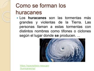 Los huracanes | PPTX
